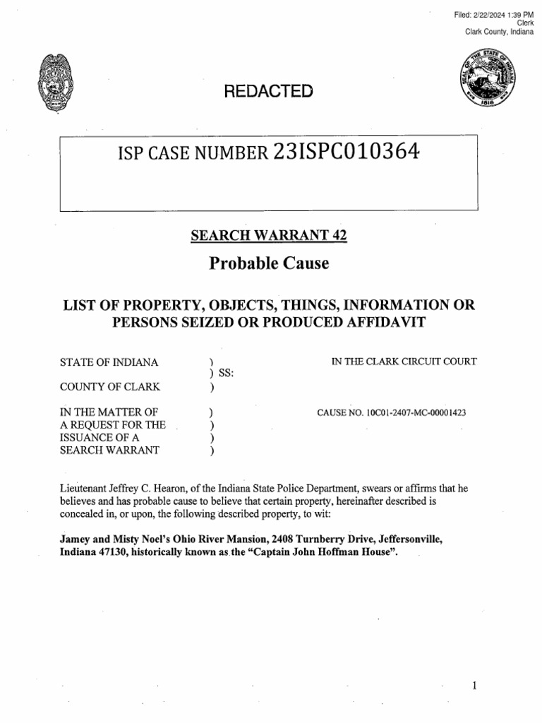 SW 42 Probable Cause Affidavit Redacted | PDF | Criminal Justice | Crime & Violence