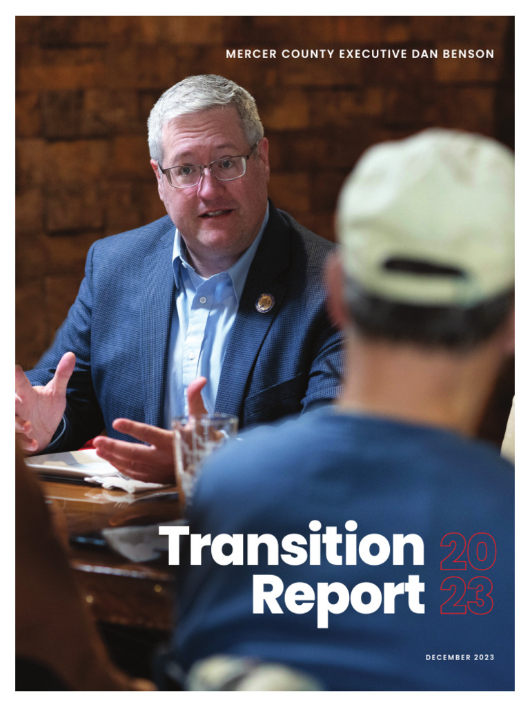Mercer County Executive Dan Bensons Transition Report Pdf Prison