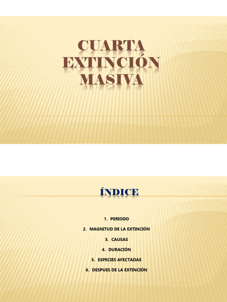 Cuarta Gran Extincion | PDF | Ciencias de la Tierra | Naturaleza