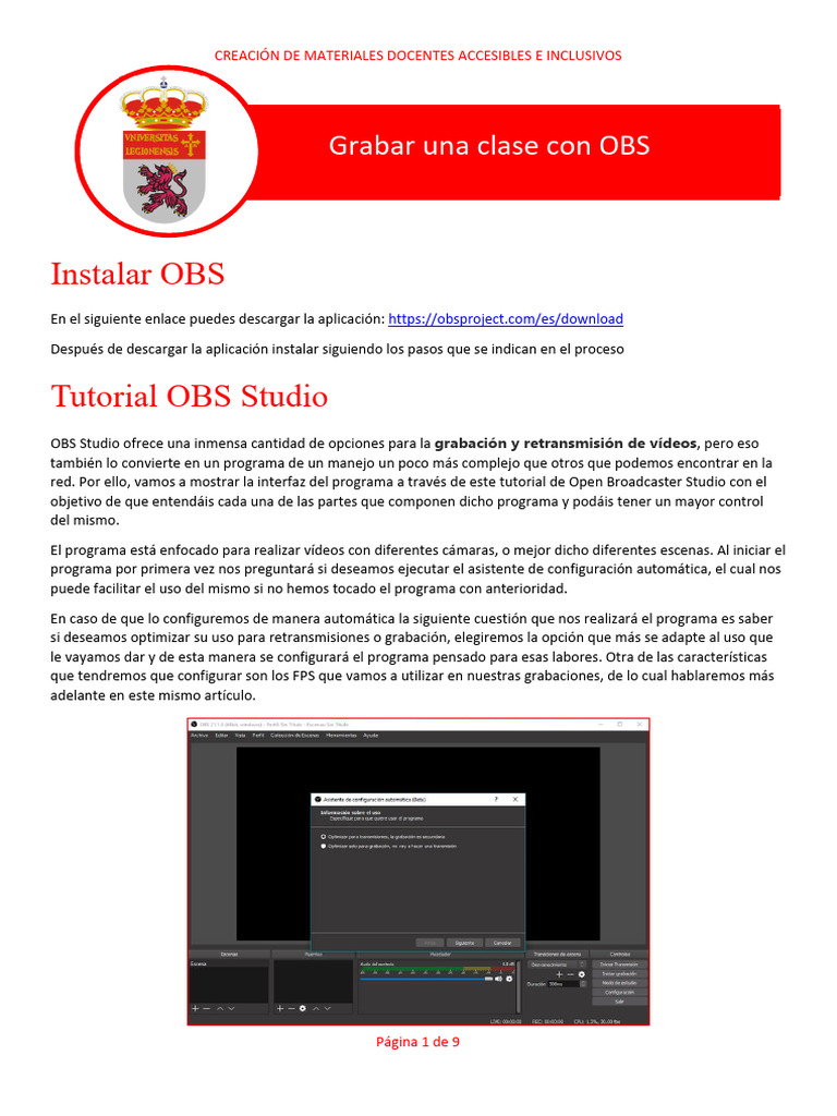 Tutorial Sobre OBS Studios | Descargar gratis PDF | Streaming Media | Vídeo