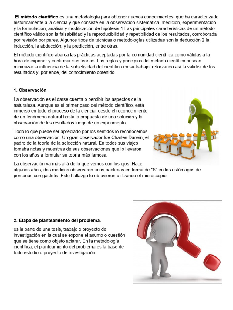 Hoja De Trabajo Para Imprimir Sobre El Método Científico Examen