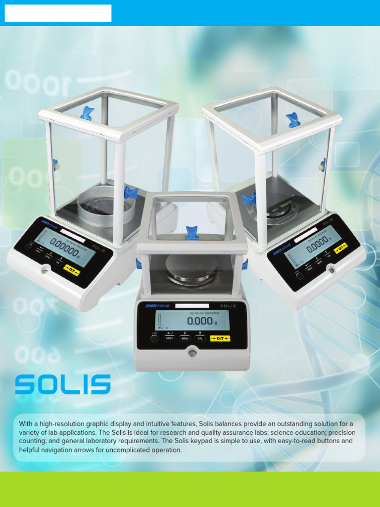 Solis Laboratory Balances Overview | PDF | Weight | Computing