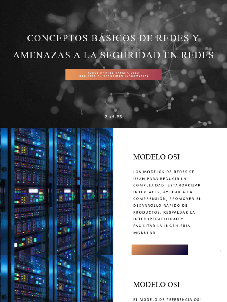 Conceptos Básicos de Redes y Amenazas A La Seguridad en Redes | PDF | Ataque de denegación de ...