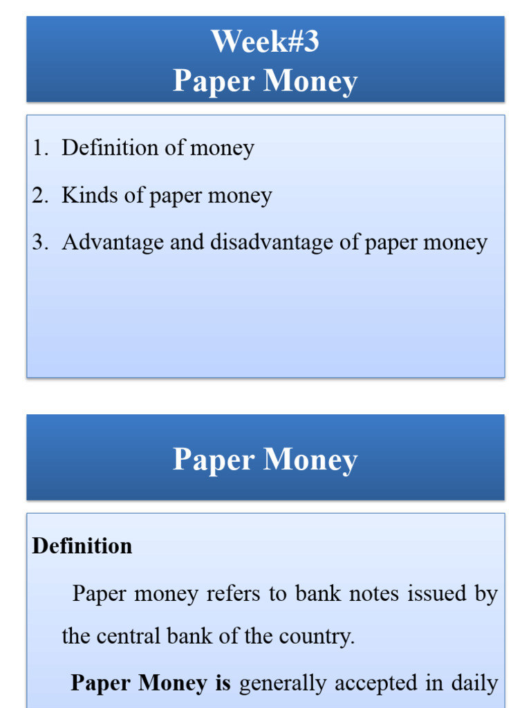 Understanding Paper Money: Types & Impacts | PDF | Money | Fiat Money