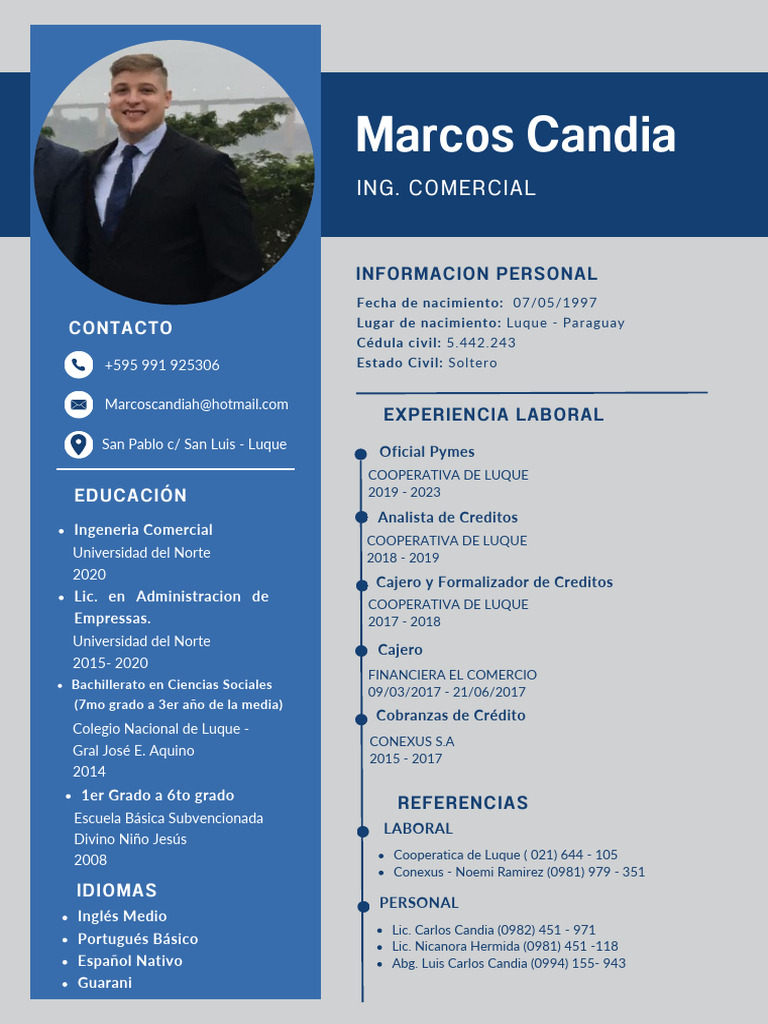 Currículum Vitae Marcos Candia | PDF