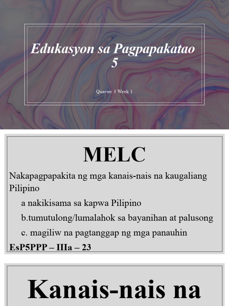 EsP 5 PPT Q3 W1 | PDF