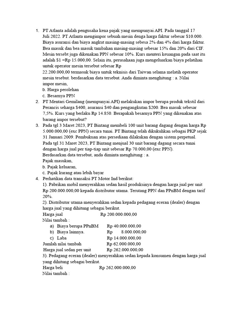 Soal Latihan PPN 11 | PDF