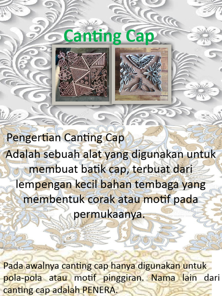 Presentation1 Canting Cap | PDF | Griya & Taman
