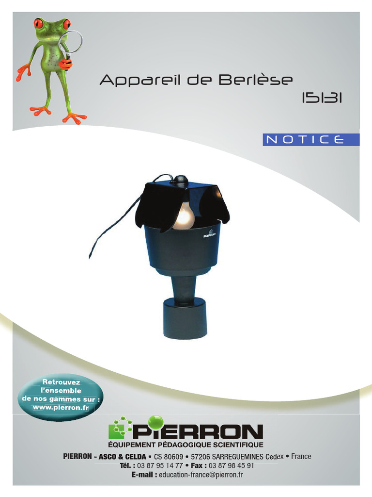 Utilisation de l'Appareil de Berlèse | PDF
