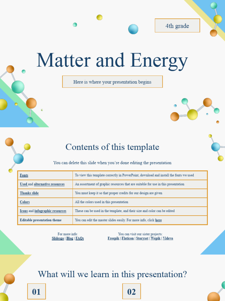 Matter and Energy - 4th Grade by Slidesgo | PDF | Science | Science ...