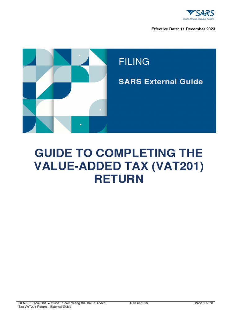 VAT201 Return Completion Guide | PDF | Value Added Tax | Invoice