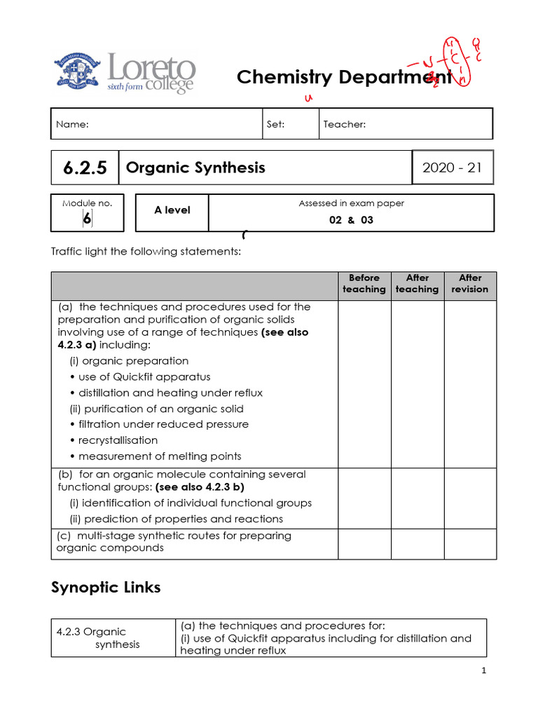 Organic Synthesis Techniques Overview | PDF | Organic Chemistry | Chemistry