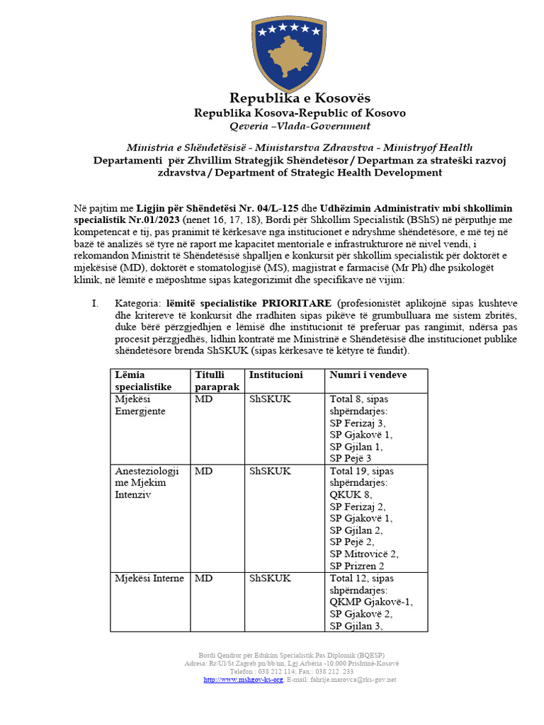 Republika e Kosovës: Qeveria - Vlada-Government Ministria e ...