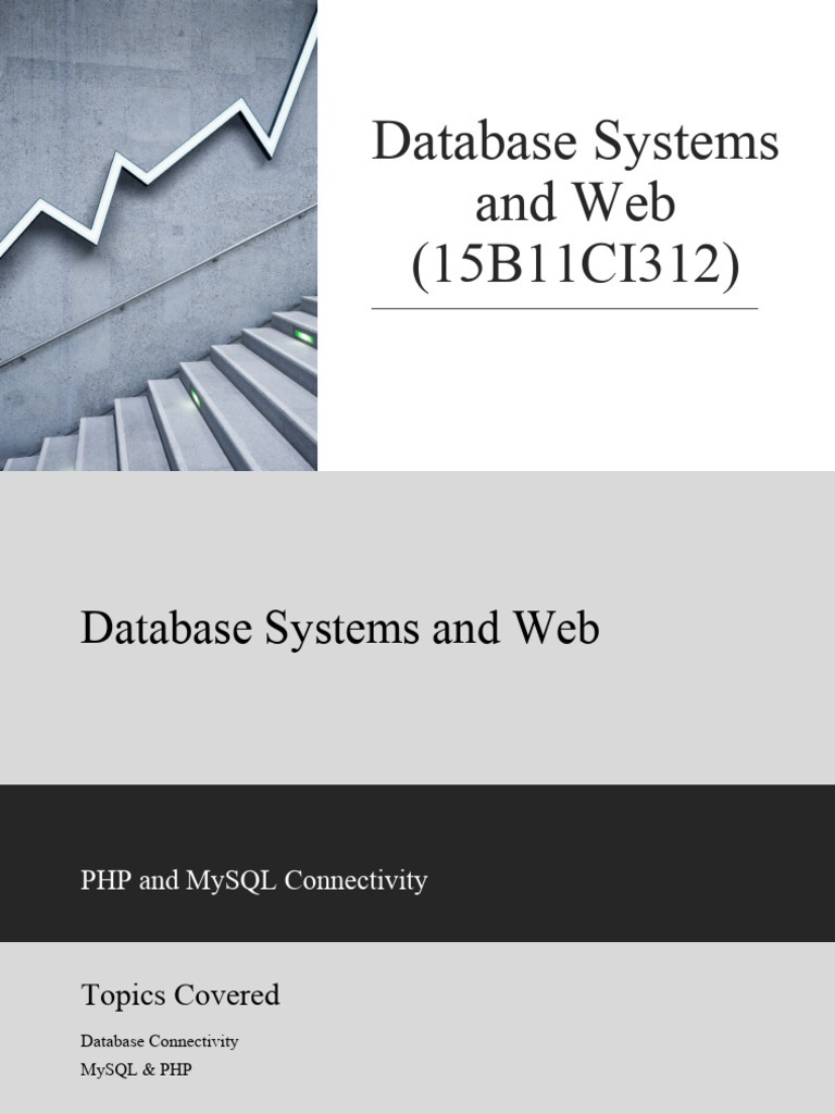 L 22 PHP and MySQL Connectivity | Download Free PDF | Databases | My Sql