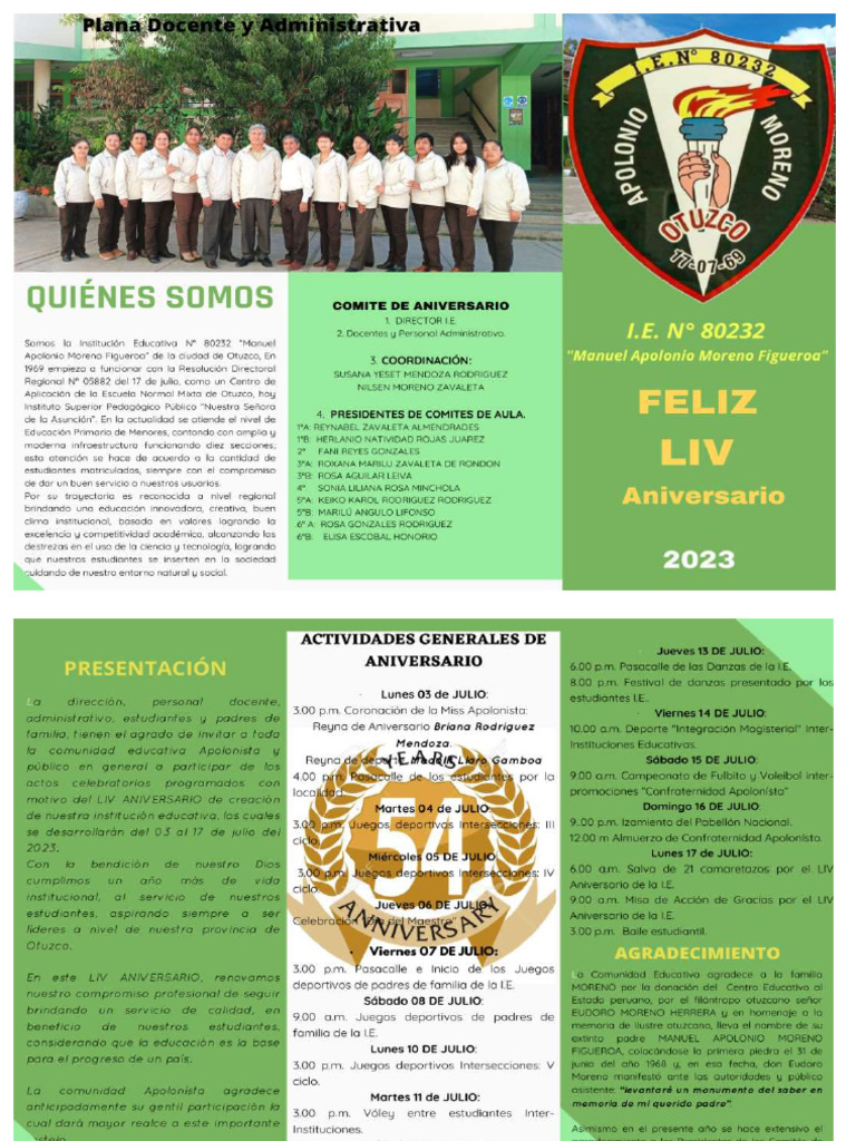 Programa 54 Aniversario | PDF