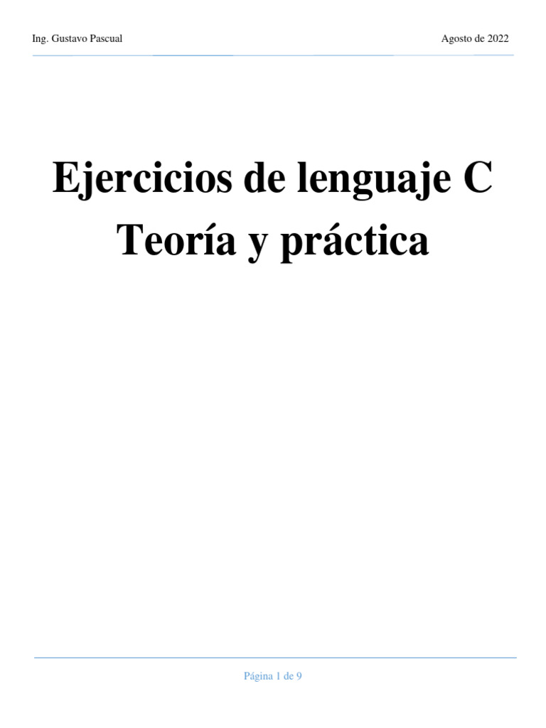 Ejercicios de Programacion C | PDF | Lógica | Science