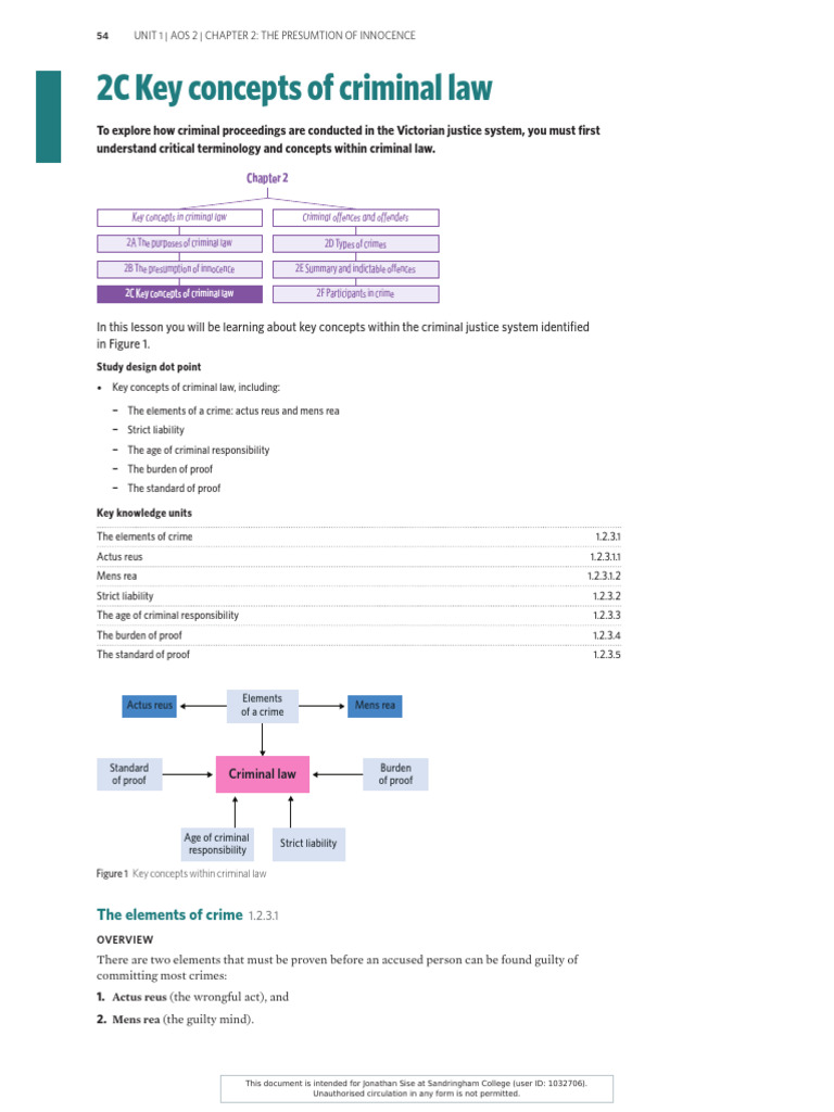 Criminal Law Basics for Students | PDF | Manslaughter | Mens Rea