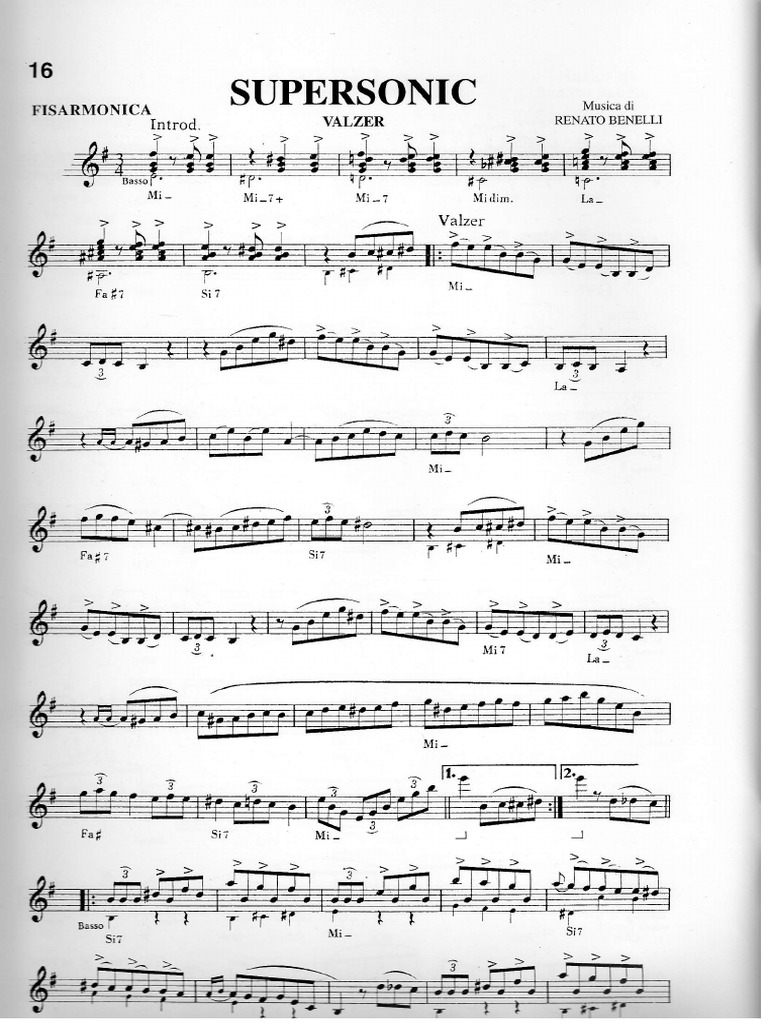 Supersonic Valzer | PDF