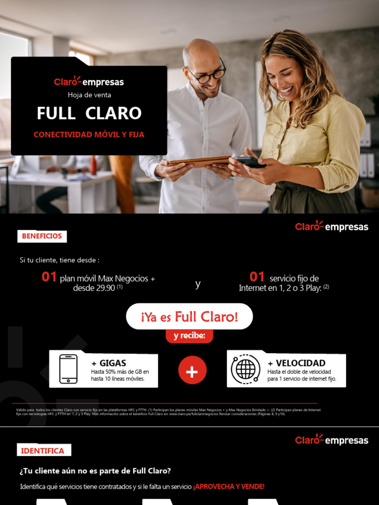 02.2 - 2024 Hoja de Venta Fija-Móvil - Full Claro Empresas | Descargar gratis PDF | Internet ...