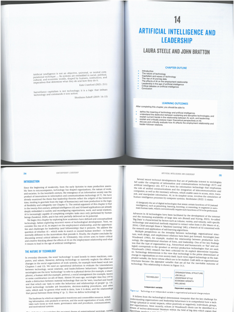 Lecture 7 Compulsory Reading Artificial Intelligence and Leadership | PDF
