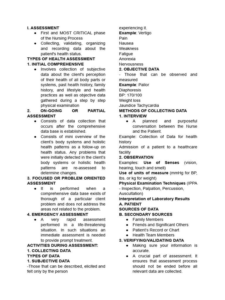 Health Assessment | PDF | Pulse | Blood Pressure