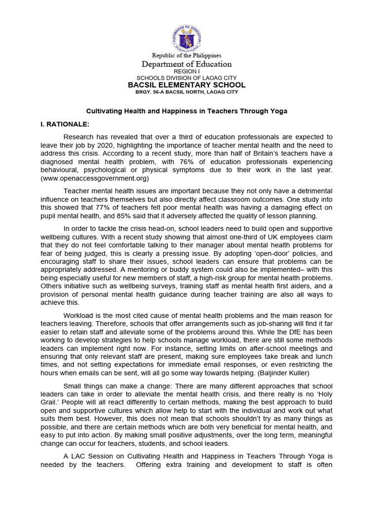 SLAC-FEBRUARY 2024 - Final | PDF | Teachers | Psychological Resilience