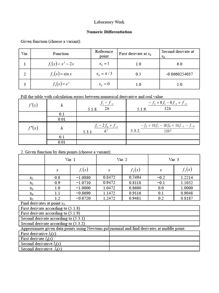 Numerical Differentiation And Integration 2022 Pdf Integral Mathematical Analysis 