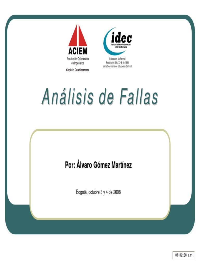 01 Analisis de Fallas | PDF | Probabilidad | Distribución normal