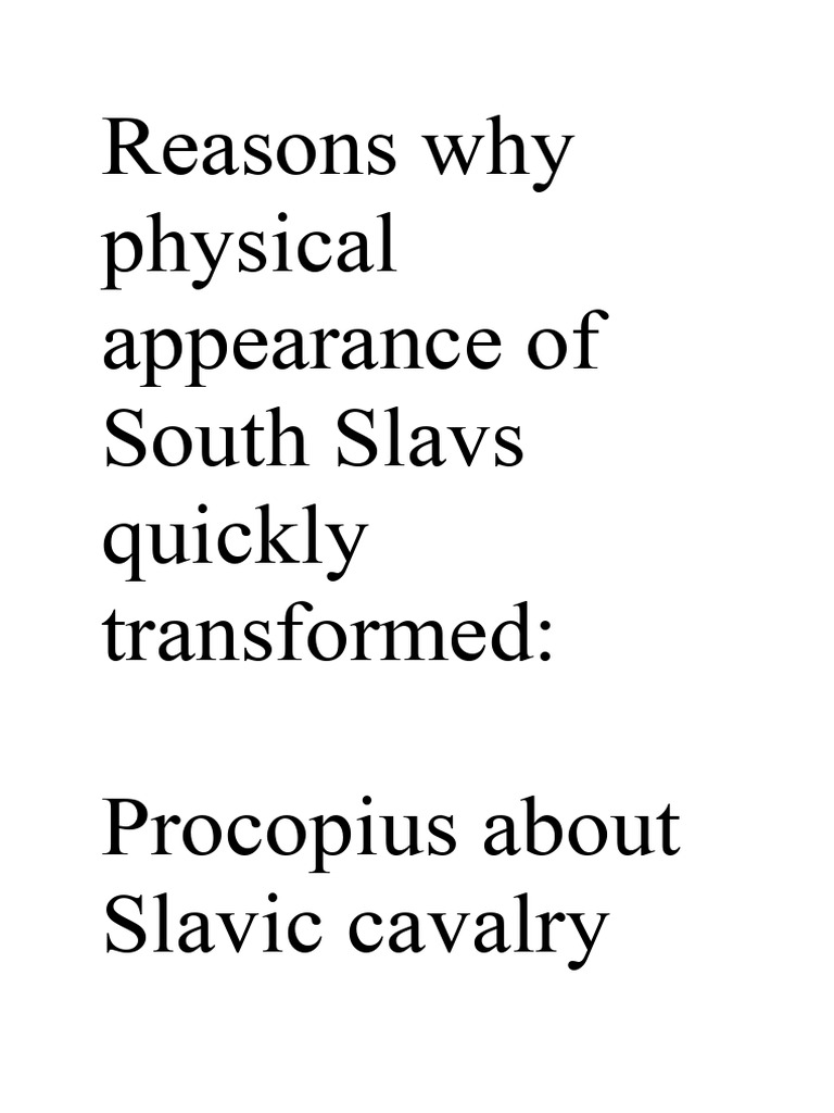 Why Appearance of South Slavs Transformed | PDF | Slavs | Ethnic Groups