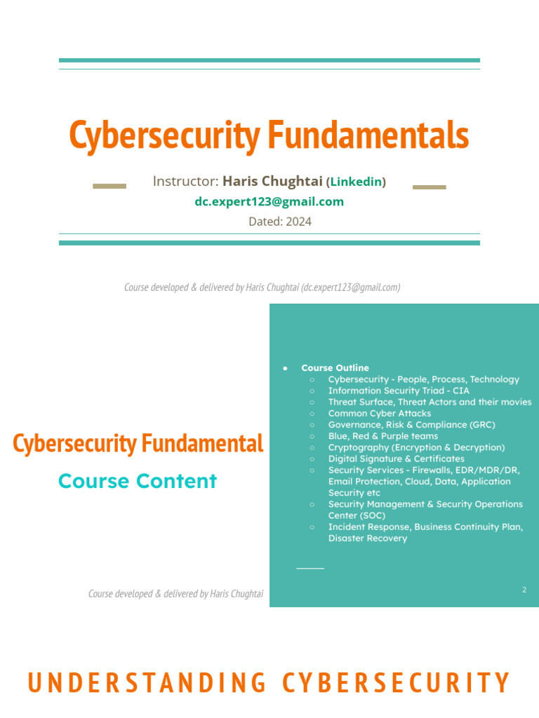 Cyber Security Fundamental Course | PDF | Security | Computer Security