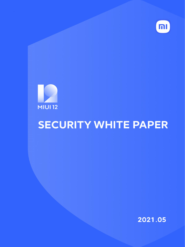 MIUI Security White Paper EN May 2021 | PDF | Key (Cryptography) | Encryption
