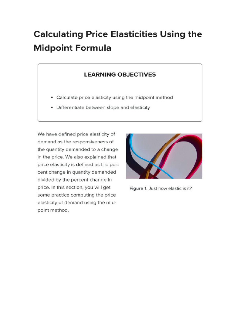 Calculating Price Elasticities | PDF Calculating Price Elasticities | PDF