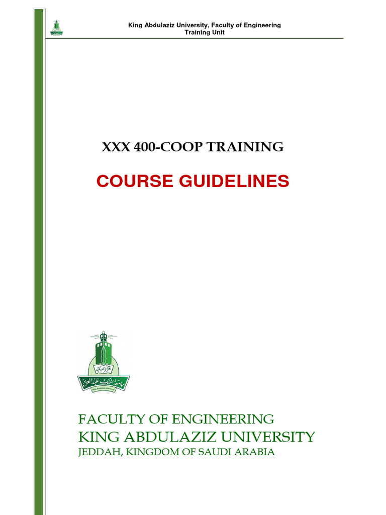 XXX 400 COOP Training Guidelines (v-14) | PDF | Arial | Cooperative