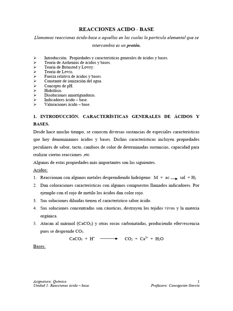 Acidobase Alumnos | PDF | Ácido | Sal (química)