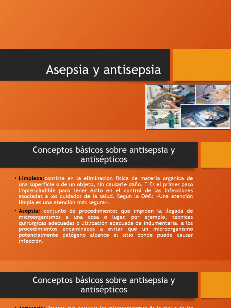 Asepsia y Antisepsia | Descargar gratis PDF | Esterilización ...