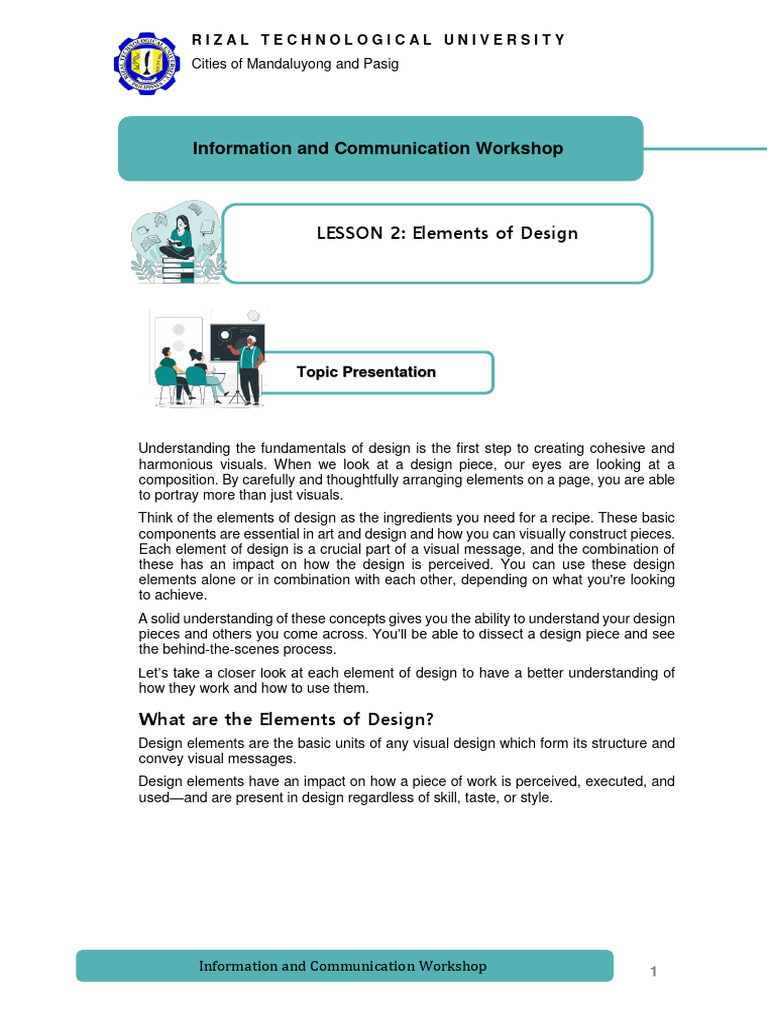 LESSON-2-Elements of Design | PDF | Shape | Rgb Color Model