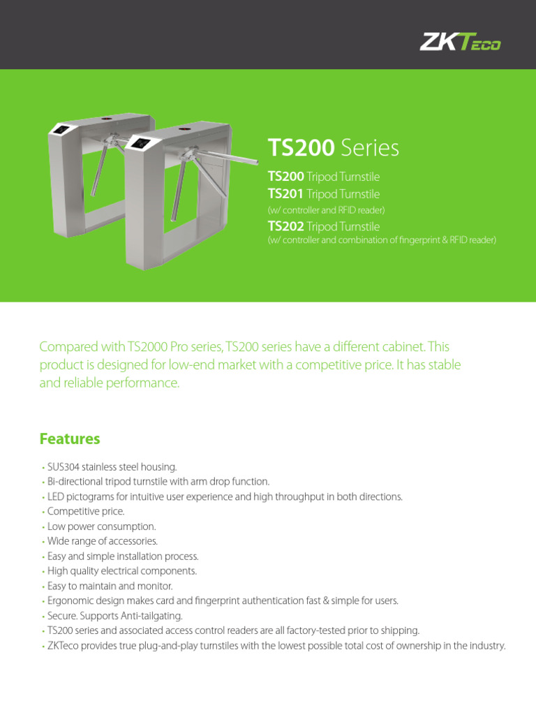 FIcha Técnica TS200 | PDF | Radio Frequency Identification | Computing