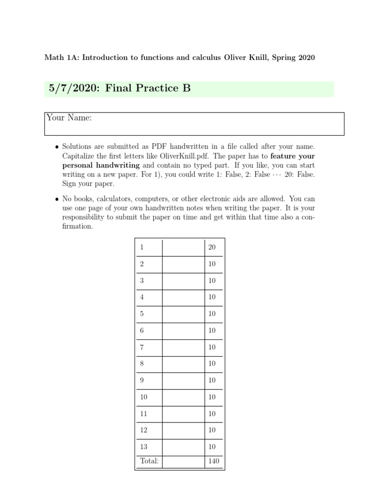 Practice 2 | PDF | Derivative | Function (Mathematics)