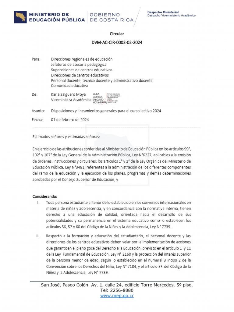 Circular DVM-AC-CIR-0002-02-2024 | PDF | Plan de estudios | Evaluación