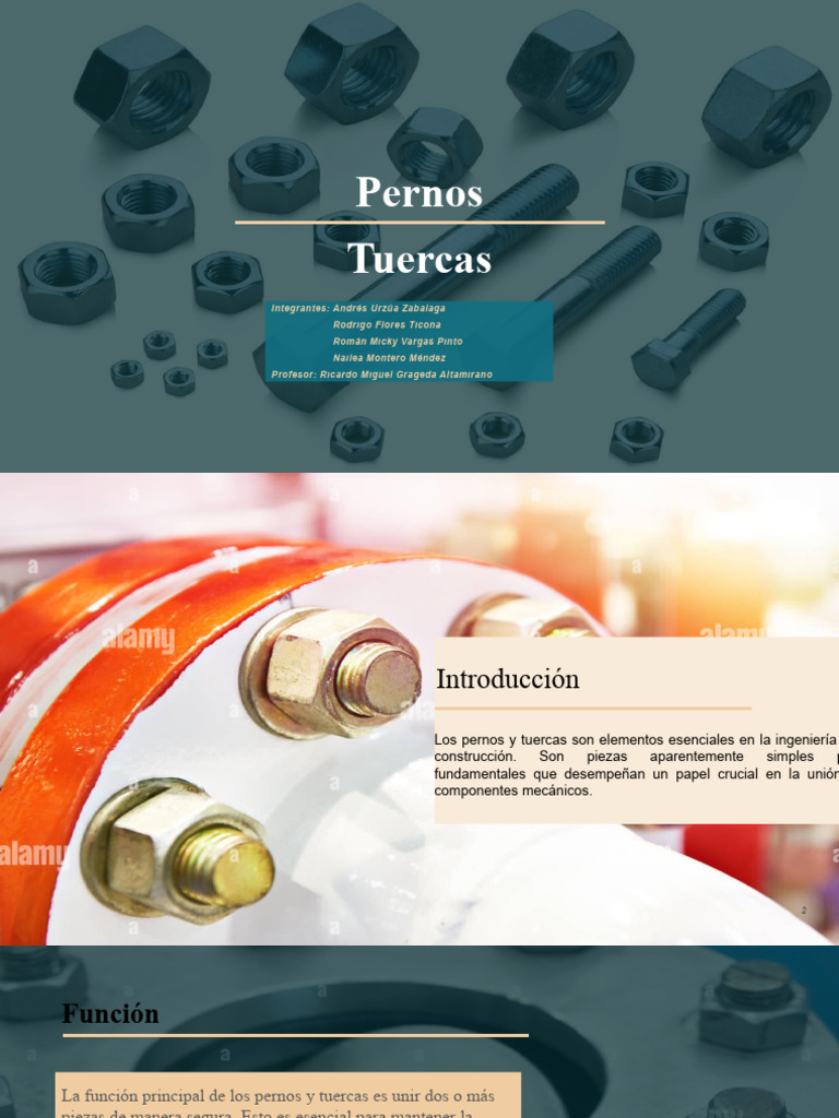 Importancia de Pernos y Tuercas | PDF | Tornillo | Ingeniería mecánica