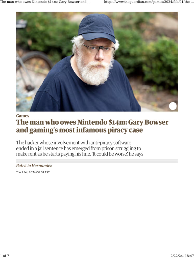 Gary Bowser's $14M Nintendo Piracy Case | PDF | Nintendo | Copyright ...