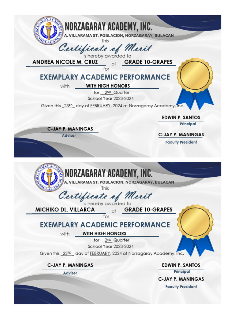 Certificates Original | PDF