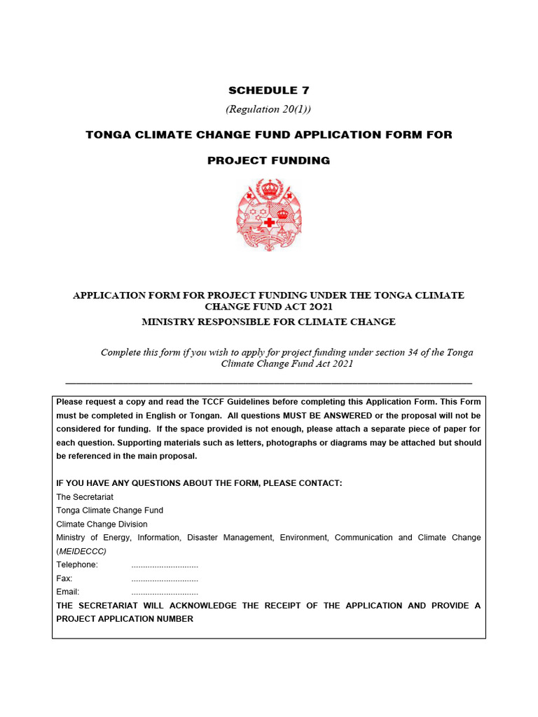 TCCF Application Form Tree Planting Team | PDF | Greenhouse Gas ...