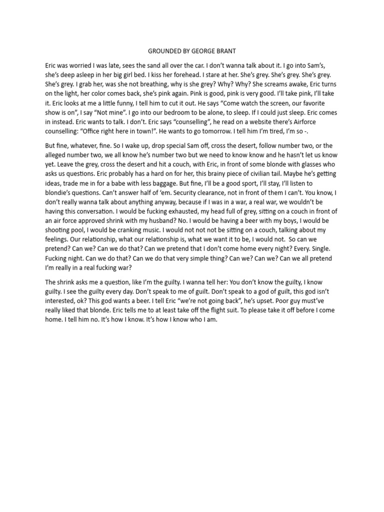 Grounded by George Brant | PDF