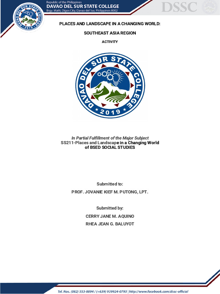 AquinoBaluyot SS211 TOSQuestionnaires | PDF | Southeast Asia | Malaysia