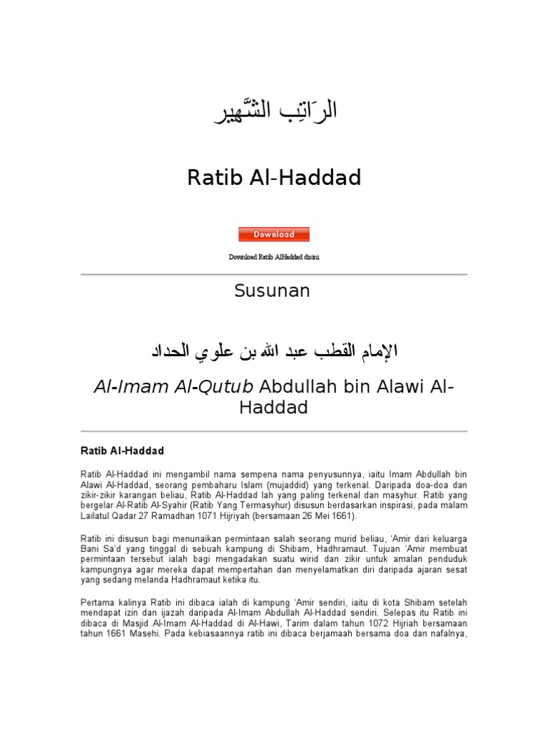 Ratib Al Haddad | PDF