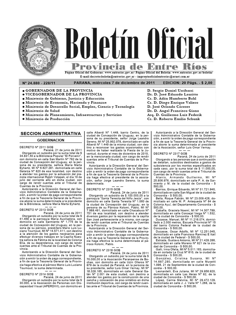 Boletin 4025 | PDF | Policía | Gobierno