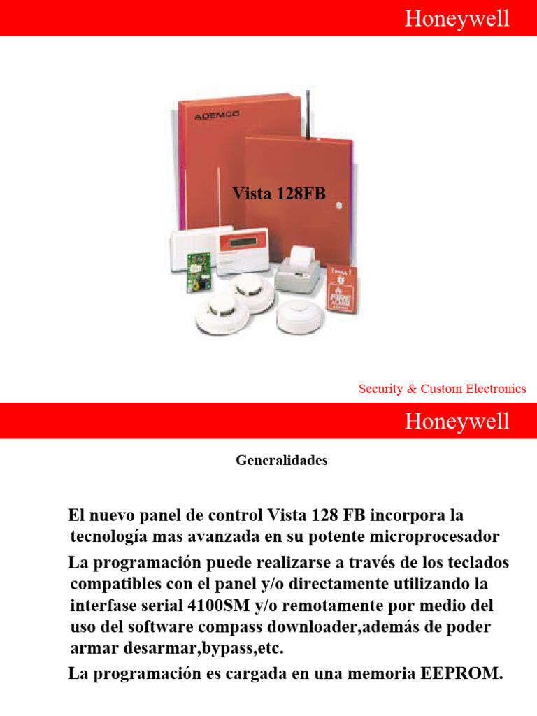 Panel Honeywell Vista 128FB: Instalación y Características | PDF ...