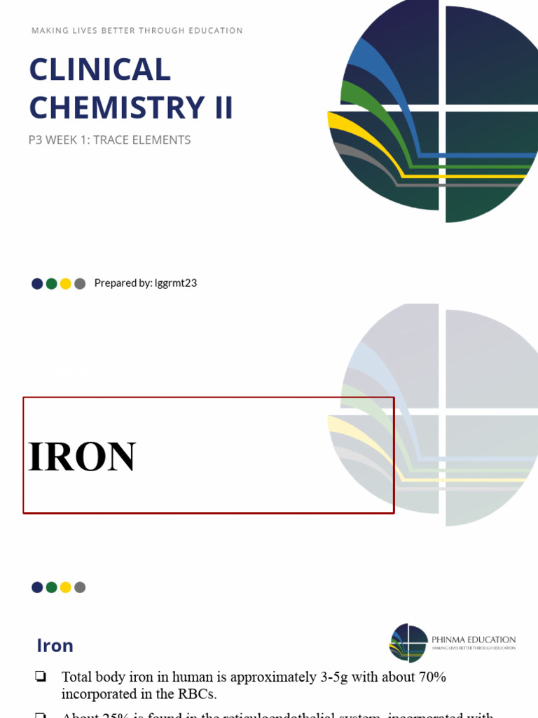 Trace Elements | PDF | Iron | Hemoglobin