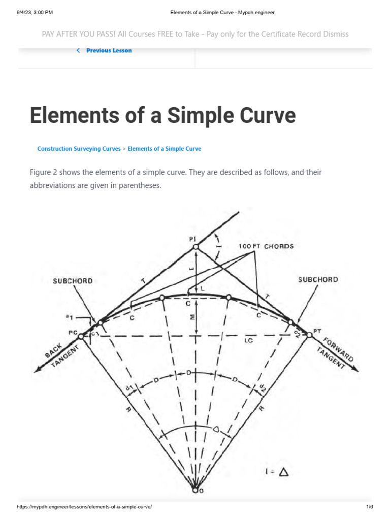Elements of A Simple Curve - Mypdh - Engineer | Download Free PDF ...